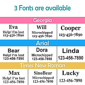 Reflective Personalized Dog Collar with Pet Name Phone Number Address for Small Medium Large Dogs Adjustable Size (XS S M L XL)