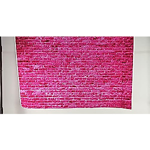 AOFOTO 7x5ft Pink Brick Wall Backdrop Happy Birthday Party Table Decoration Banner Photography Background Girl Youngster Artistic Portrait Photo Shoot Studio Props Video Drop Vinyl Wallpaper Drape