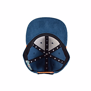 Sendero Provisions Co. Outdoor Adjustable Snapback Corduroy Rope Hat with Geo Screen Printed Patch (Ocean Blue)