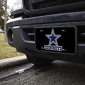 BOARLIDA American Football Design License Plate Durable Dallas Team Decorative Aluminum Car License Plate Covers for Women Girls Men Boys 12 X 6 Inch