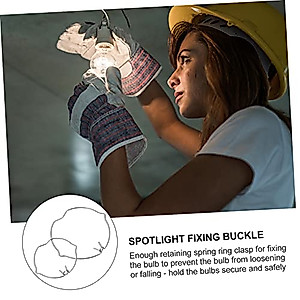 OSALADI 12pcs Spotlight Fixing Buckle Ring Spotlight Round Light Bulbs Spring Bulbs LED Bulb Round Retaining Clip Spot Light Retaining Spring Clip Downlight Repair Parts Retaining Rings