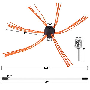 Slendor Chimney Sweep Kit, 39 Feet Chimney Cleaning Kit Chimney Cleaning Tool Chimney Brush with Button Locking System with 12 Nylon Flexible Rods for Sweeping Chimney Fireplaces.