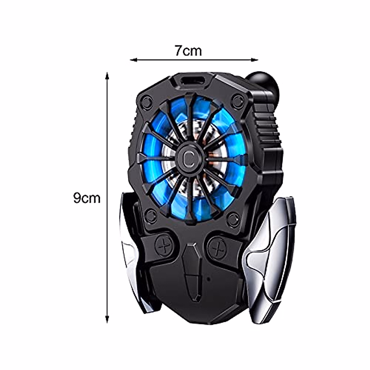 OCUhome Phone Cooler, P15 Semi-Conductor Mobile Phone Radiator Portable Universal USB Phone Gamepad Holder Game Cooling Fan for Gaming Phone Black