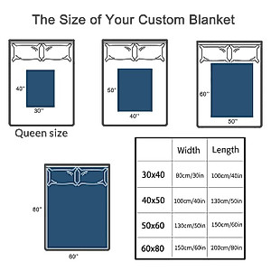 Purefly Custom Blanket Gifts for Girlfriend Boyfriend, Personalized Picture Blankets for Birthday Anniversary Wedding Valentines Couples Gifts 30" x 40" Photo 4-1