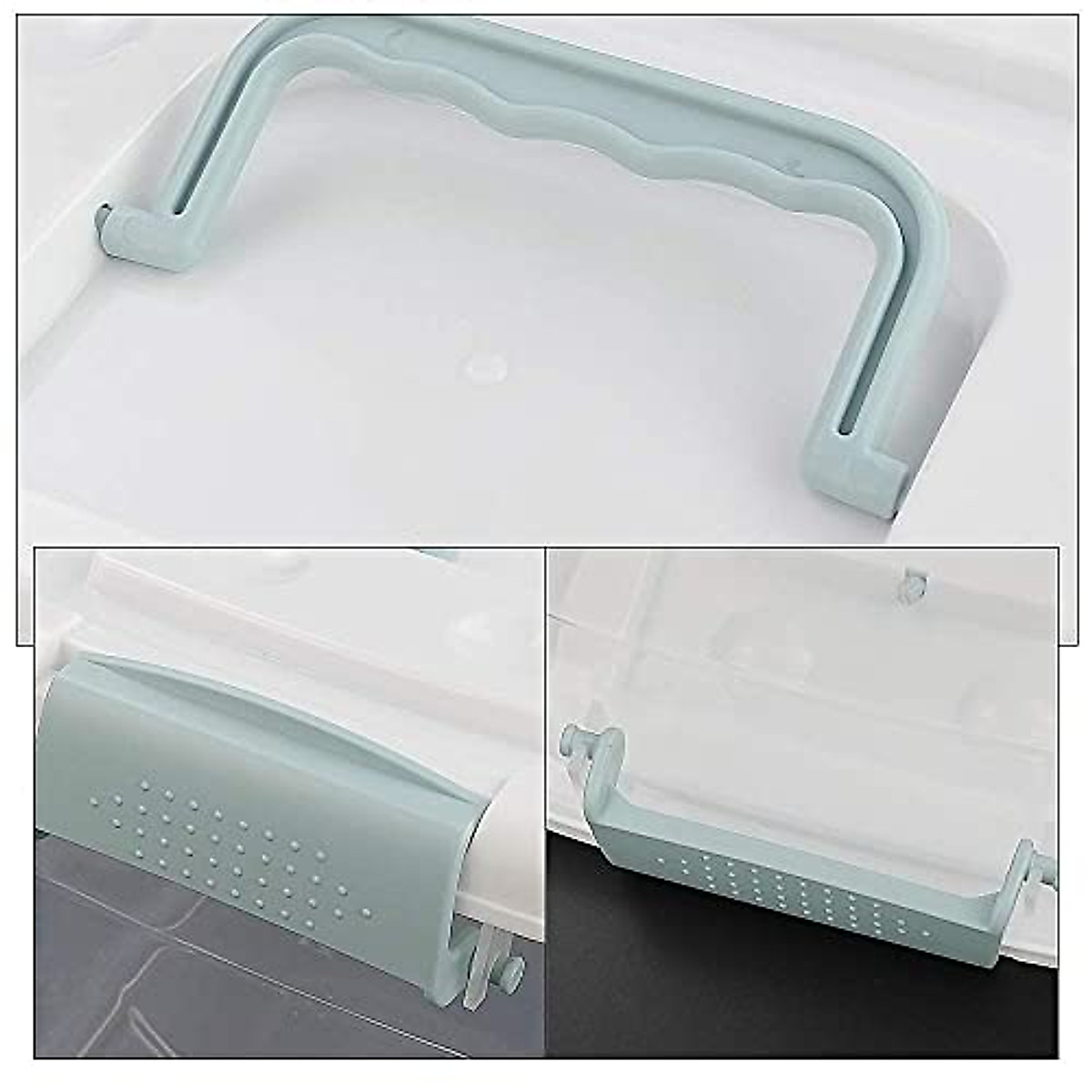 Yarebest 6-pack 6 Quart Clear Plastic Storage Bins, Storage Box with Lids