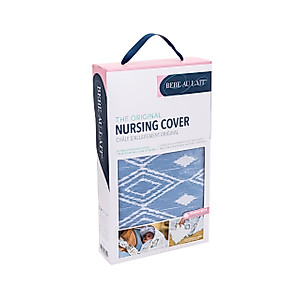 Bebe au Lait Premium Cotton Nursing Cover, Lightweight and Breathable Cotton, Open Neckline, One Size Fits All - Belize