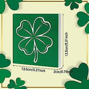 3 Pieces St. Patrick's Day Decorations for The Home Wood Sign Green Shamrock Irish Table Decor St Patrick Day Table Decorative Signs and Plaques for St Patrick's Day Decorations Supplies
