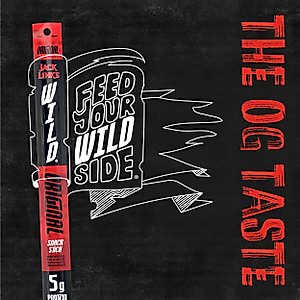 Jack Link's Wild Beef Sticks, Original – Protein Snack, Meat Stick with 6g of Protein, 1 oz. (Pack of 20)