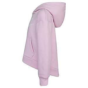 Nike Girl's Club Fleece Hi Low Pullover (Little Kids) Pink 6 Little Kid