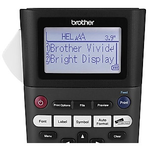 Brother P-touch, PTH300, Portable Label Maker, One-Touch Formatting, Vivid Bright Display, Fast Printing Speeds, Black