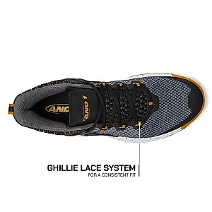 AND1 Turnaround Men’s Basketball Shoes, Indoor or Outdoor Basketball Sneakers for Men, Street or Court - Black/Yellow, 11 Medium