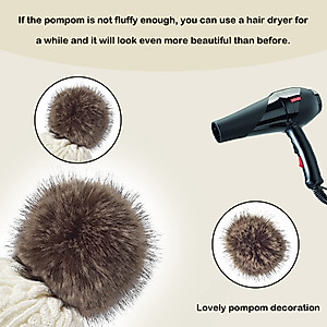 Kids Hat Gloves Scarf Set Girls Boys Winter Warm Knitted Beanie Knit Fleece Lined Neck Warmer Scarves Thick Thermal Cap with Cute Furry Pom White 3Pcs Cold Weather Snow Accessories for Children Child