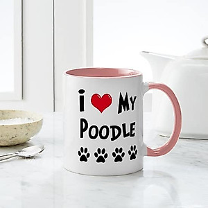 CafePress I Love My Poodle Mug Ceramic Coffee Mug, Tea Cup 11 oz