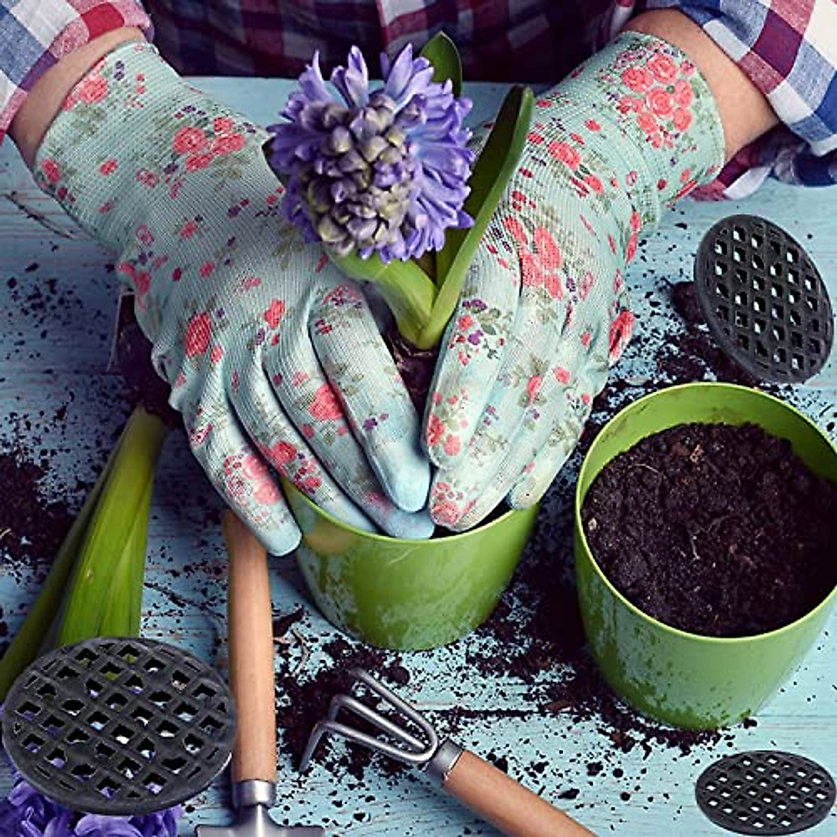 20 PCS Round Bonsai Pot Bottom Grid Mat Mesh, Airlxf Flower Pot Hole Mesh Pad for Bonsai Pot Mesh Drainage Screens Prevent Soil with 3 Roll Anodized Aluminum Wire Soft for DIY Jewelry Craft Making