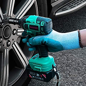 KINSWOOD 20V Cordless Impact Wrench 1/2 inch, Powerful Brushless Motor, Max 320 Torque ft-lbs, 3.0A Li-ion Battery, 4Pcs Driver Impact Sockets, Fast Charger (2 Battery)