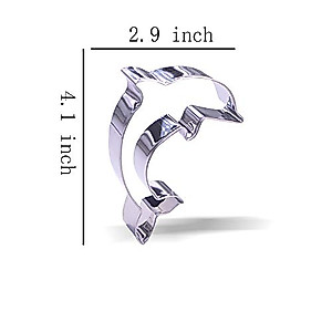 4 inch Dolphin Cookie Cutter - Stainless Steel