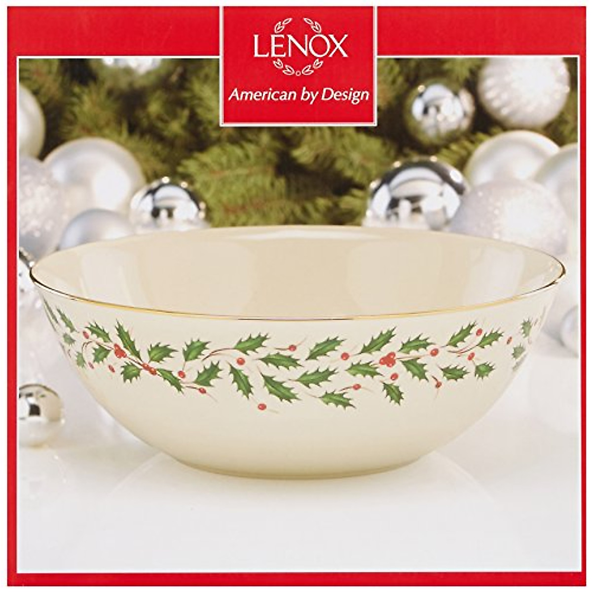 Lenox Holiday Large Bowl Red & Green, 3.95 LB