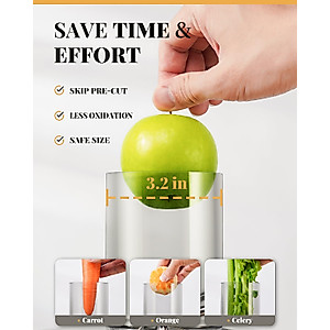 Powerful GDOR 1200W Juicer with Larger 3.2" Feed Chute, Titanium Enhanced Cutting System, Centrifugal Juice Extractor Maker with Heavy Duty Full Copper Motor, Dual Speeds, BPA-Free, Silver