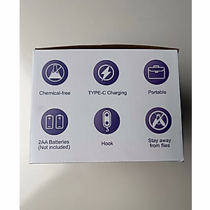 Neijiaer Fly Fans for Tables, Practical Fly Repellent Fan with Soft Blades, USB or Batteries Powered, Soundless and Portable Fly Fan Keeps Your Food Clean(4 Pack)