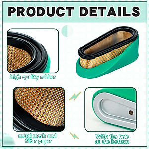 Glooglitter 496894S 496894 493909 Air Filter with 272403S 272403 Pre Filter Compatible with LG496894JD LG496894S GX85 Craftsman 12.5-17HP 5053K Lawn Mower Air Filter(4 Pack)