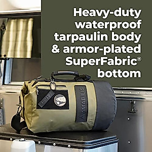 AMABILIS | Water-Resistant Carry-on Travel Duffel Bag | Multiple Pockets | Adjustable Strap | Perfect Gym Bag | 32L | Battleship Grey | Dave Jr Duffel Bag