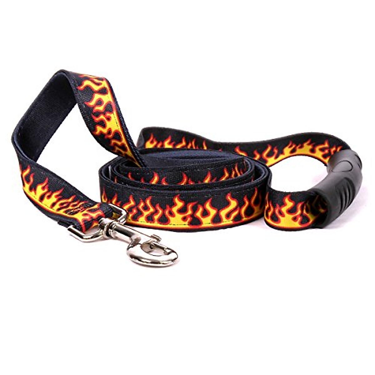 Yellow Dog Design Red Flames Uptown Dog Leash, Large-1" Wide and 5' (60") Long