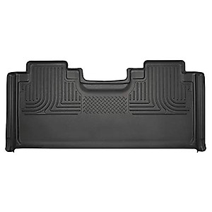 Husky Liners Weatherbeater Floor Mats | Fits 2015 - 2024 Ford F-150 SuperCab; 2017 - 2024 Ford F-250/F-350 SuperCab; 2017 Ford F-450 SuperCab | 2nd Row, 1-pc Black - 19361