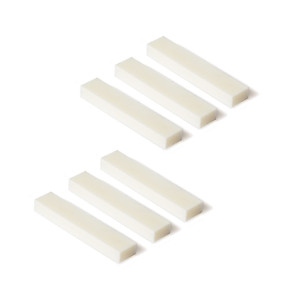 Cheerock 6Pcs Guitar Bone Nuts, Blank Guitar Bridge Saddle and Nut, Pure Bone Nut for Electric Bass Acoustic Classical Guitar Mandolin Banjo Ukulele DIY