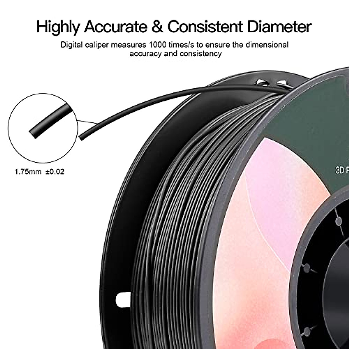 Creality 3D Official 1 Pack 1 Black 1 White PLA Filament 1.75mm 1KG 2.2 lbs 3D Printer Filament with Creality 3D Original Ender 3 Ultra-Flexible Removable Magnetic Build Surface 3D Printer Heated Bed