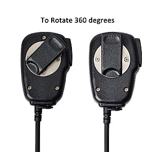 HYS Walkie Talkie Handheld Speaker Mic 3.5mm (S/P 4C Thread) Jack Shoulder Microphone for YAESU/Vertex VX-6 VX-7 VX-120 VX-127 VX-170 VX-177 FT-270 FT-277 Icom IC-4300 IC-4350 Handheld 2 Way Radio