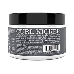 Uncle Jimmy Curl-Kicker Hair Cream for Men - Medium Hold Forming Cream - Flake Free Hair Styling Cream with Black Seed Oil and Honey 8 Fl Oz