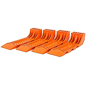 Mytee Products Interlocking Tire Skates for Tow Truck Wrecker Rollback Carrier Safety Orange (4pc Set)