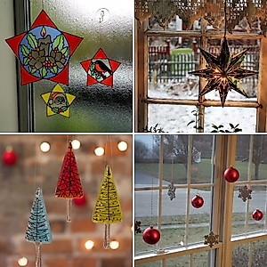 42 Pcs Windows Suction Cup Hooks - 1.5 inch Clear Plastic Sucker Hooks for Glass Window Wall, Utility Hooks Hangers for Christmas Festivals Parties Carnival Decoration Door Bathroom Kitchen (42)