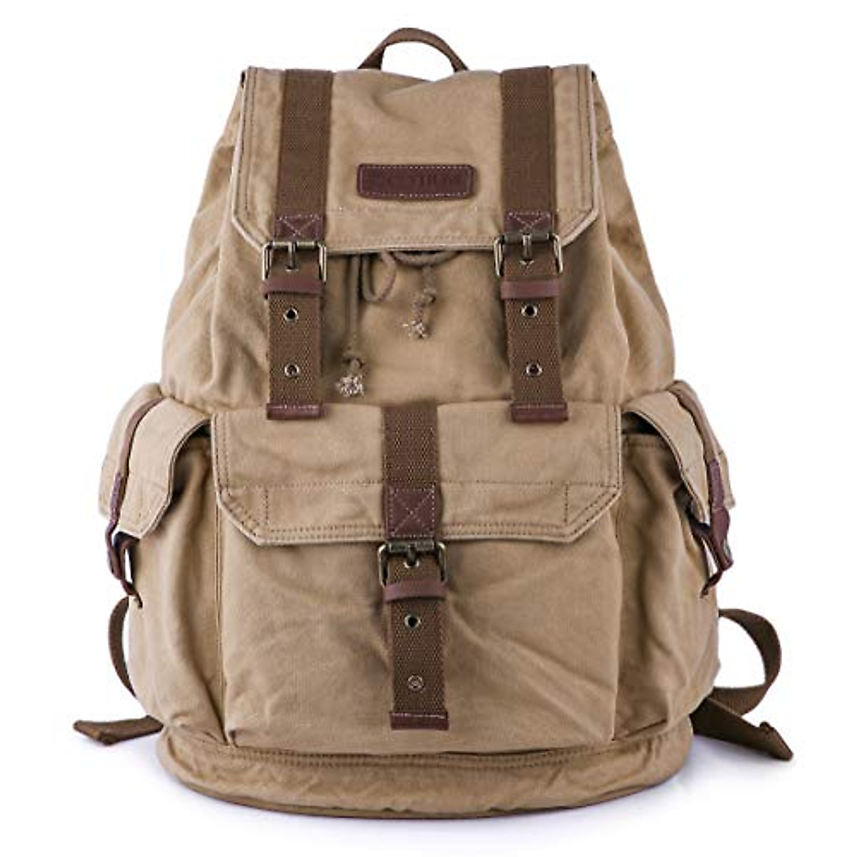 Gootium 21101KA Specially High Density Thick Canvas Backpack Rucksack,Khaki