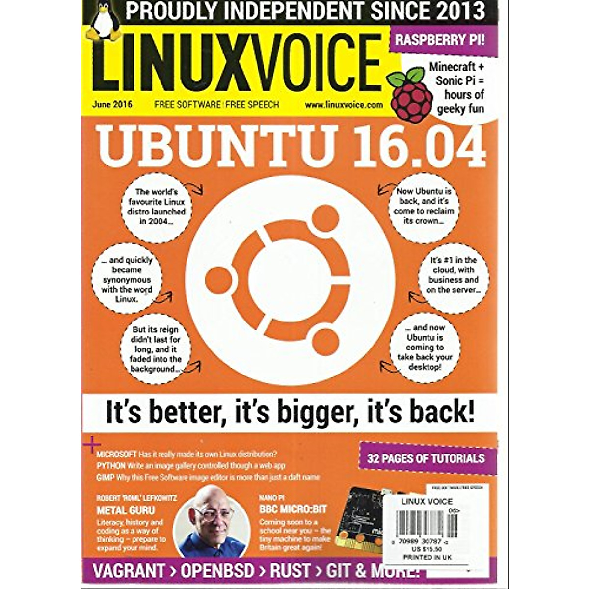 LINUX VOICE, JUNE, 2016 NO. 027 (IT'S BETTER, IT'S BIGGER, IT'S BACK)