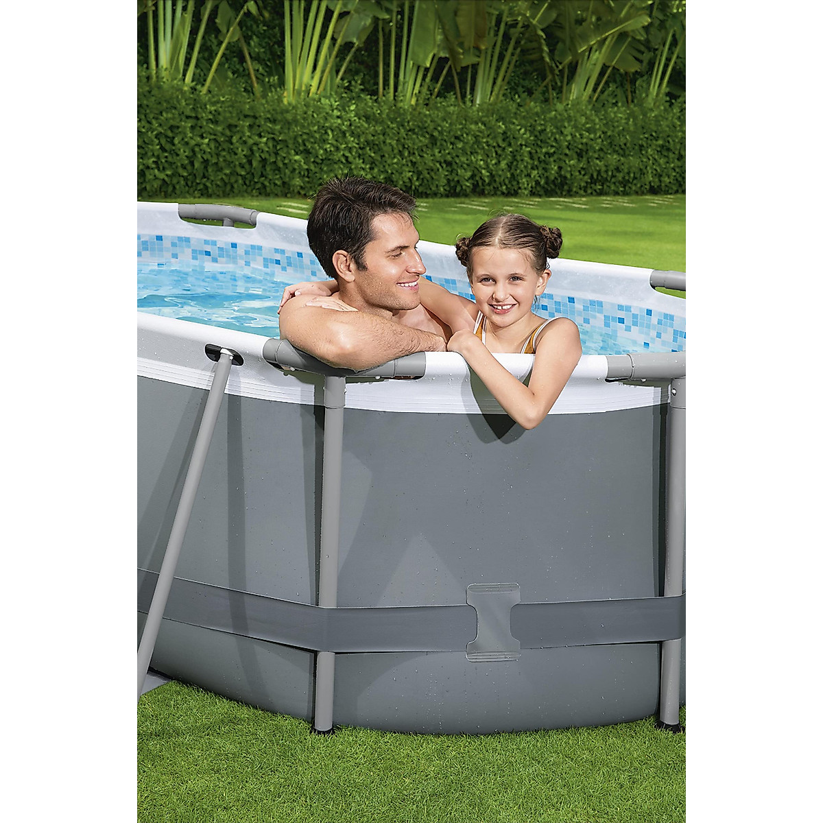 Bestway Oval Above Ground Pool Set (10' x 6'7" x 33")| Includes Filter Pump & ChemConnect Dispenser