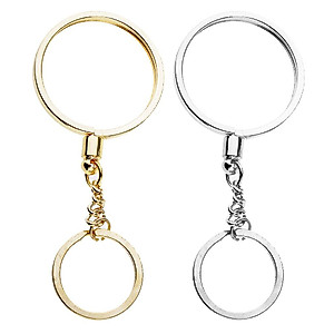 Generic Coin Holder Keychains Key Chains Women Men Fans Souvenir Gift Keyring 40mm, Gold, as described