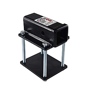 TOPTOW RV Bumper Hitch Receiver 63801 for 4 inch to 4.5 inch Beams, 2 inch Receiver Opening, Fits for Bike Racks, Cargo Carriers Camper-on