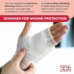 Ever Ready First Aid Sterile Krinkle Kerlix Type 4 1/2" x 4.1 Yds, Latex Free, 6 PLY, Gauze Bandage Roll - 24 Count