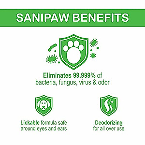 Protex PawZ SaniPaw and Odor Eliminating Paw Wipes(60 Wipes)