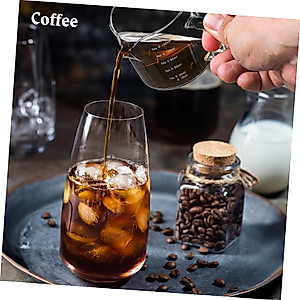 Mother's Day - Elegant 150ml Glass Creamer Pitcher - Espresso Milk Measuring Cup with Double Spouts - for Coffee - Tea - Maple Syrup - Transparent Serving Jug for Mom -
