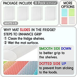 12 Pcs Refrigerator Liners, MayNest Washable Mats Covers Pads, Home Kitchen Gadgets Accessories Organization for Top Freezer Glass Shelf Wire Shelving Cupboard Cabinet Drawers (4 Blue+4 Green+4 Red)