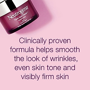 Neutrogena Triple Age Repair Anti-Aging Daily Facial Moisturizer with SPF 25 Sunscreen & Vitamin C, Firming Anti-Wrinkle Face & Neck Cream for Dark Spots, Glycerin & Shea Butter, 1.7 oz