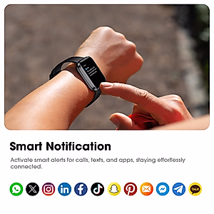 Pautios Smart Watch, Swimming Waterproof Fitness Tracker with Heart Rate, SpO2 and Sleep Monitor, 44mm Fitness Watch for Women Men, Step Calories Tracker, Smartwatch Compatible with iOS Android Phones