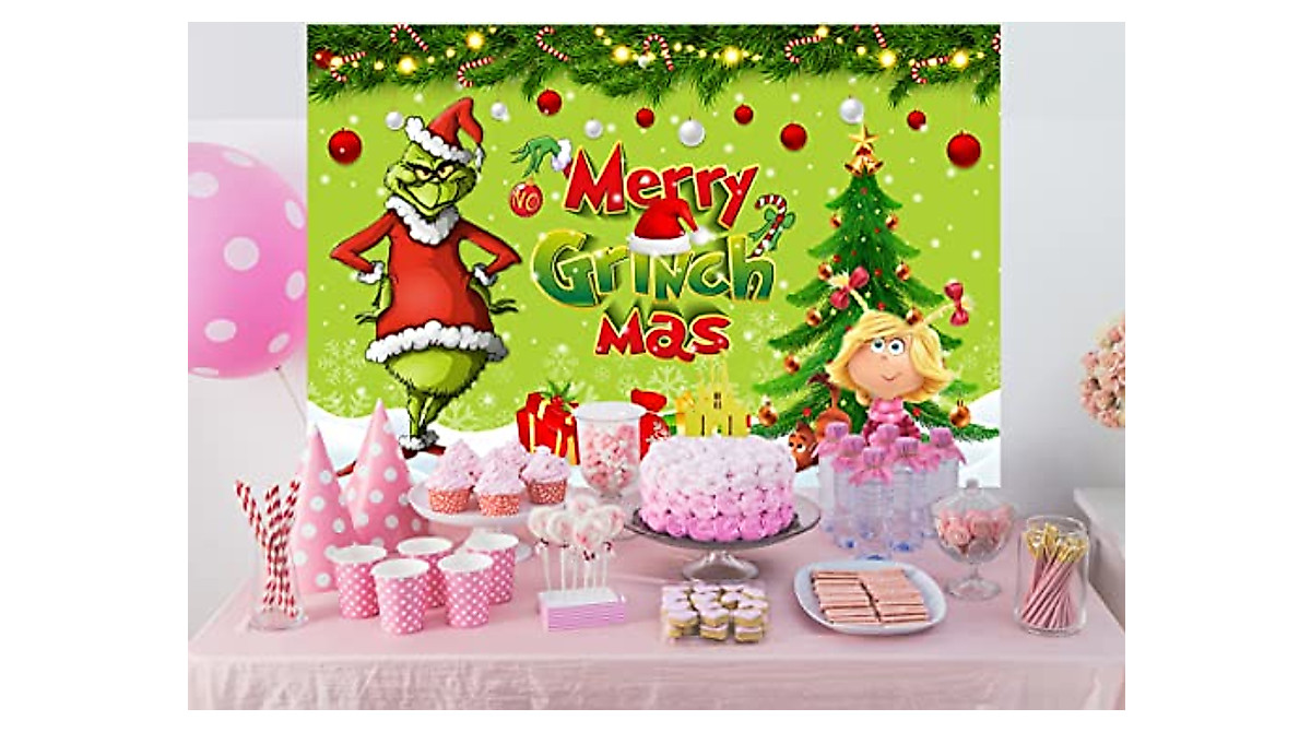 Merry Christmas Party Backdrop - Fun 5x3 Ft Decoration