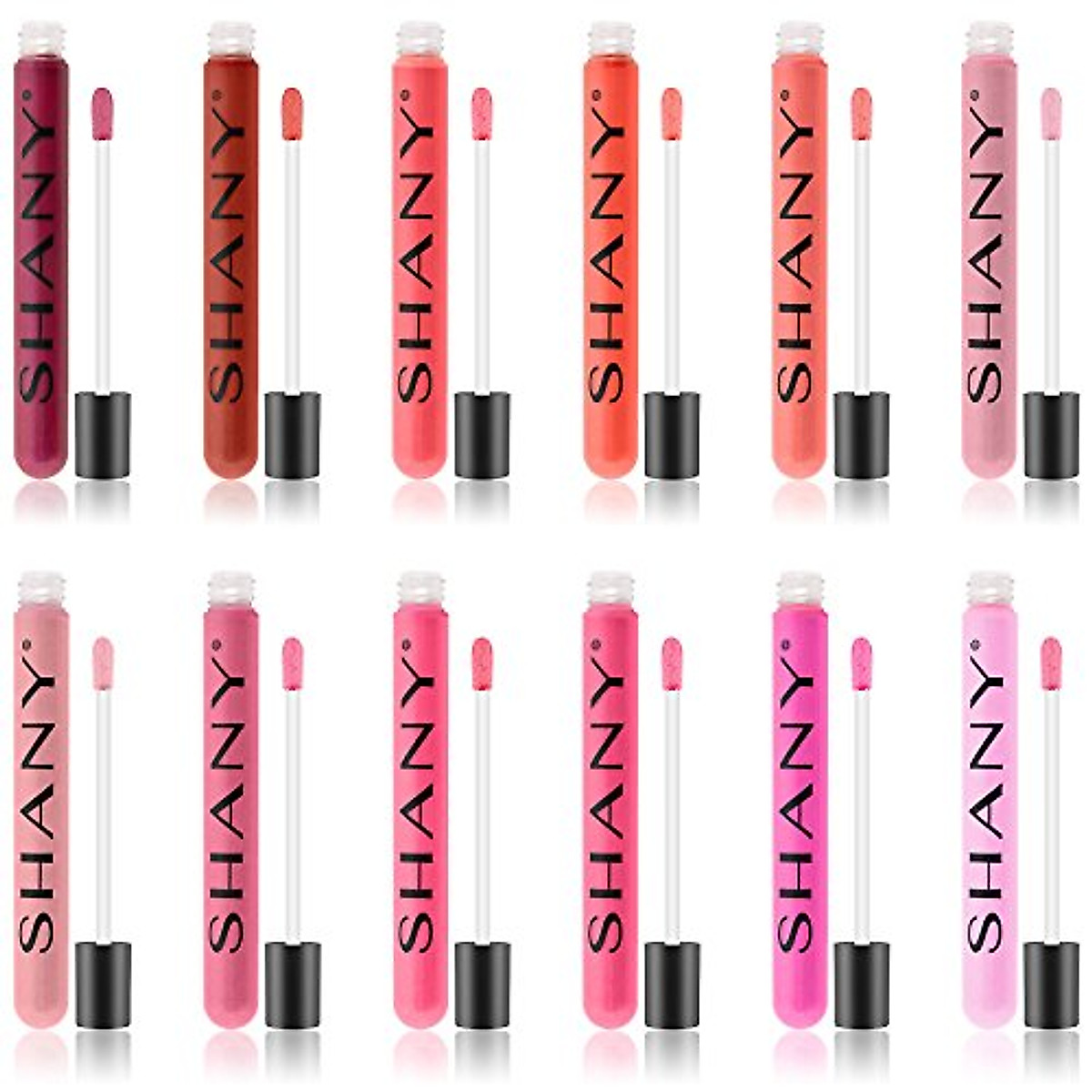 SHANY The Wanted Ones - 12 Piece Lip Gloss Set with Aloe Vera and Vitamin E