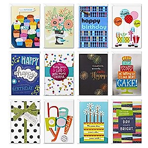 Hallmark Assorted Birthday Greeting (12 Cards and Envelopes)