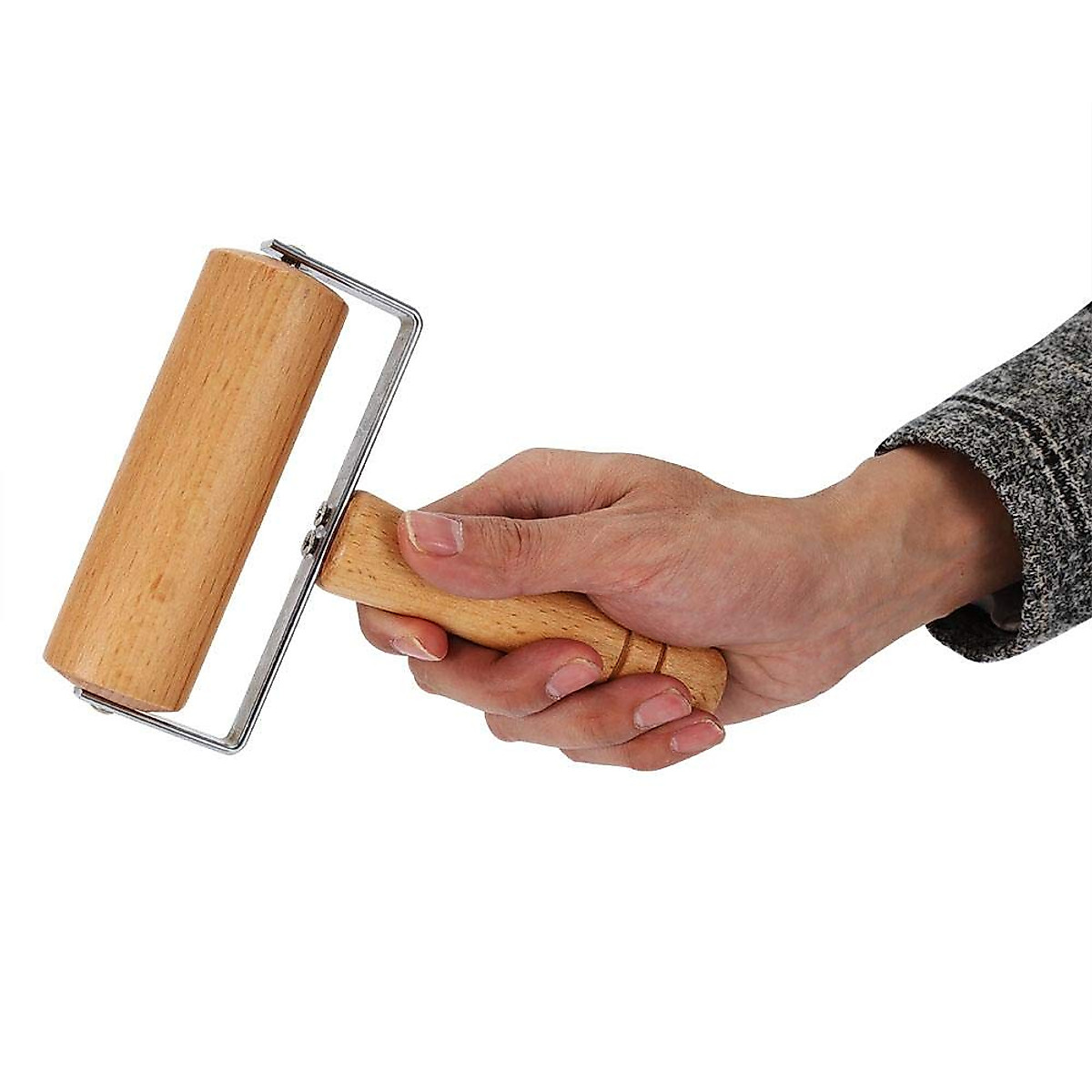 T Shape Pastry Roller, Fondant Bakery for Kitchen Pin Pastry Tool Dough Roller Wooden Multifunction Cookie Pizza Rolling Pin Pasta Hand Chapati(4)