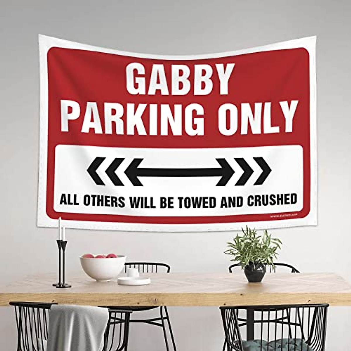 Man Cave Rules Gabby Parking Only Tapestry Space Decor Vintage Decor (Size : 75X100CM)