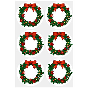 2 Inch 150 PCS Round Merry Christmas Stickers Xmas Present Labels Adhesive Decorative Envelope Seals Stickers for Cards Envelopes Boxes